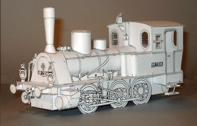 Papercraft Steam Train