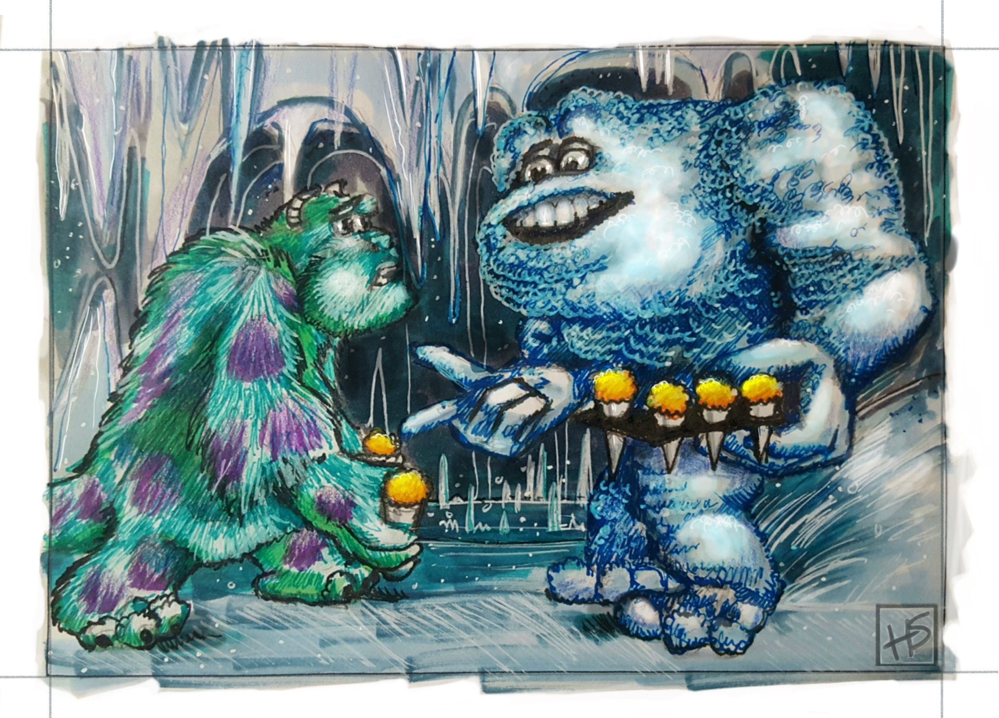 Monsters Inc Abominable Snowman Drawing