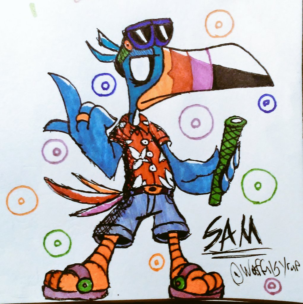 「WIPS Yellow Devil, Sukapon, and Doris have very simple desi」🧇ᗯᗩᖴᖴ|🦋🧇の漫画