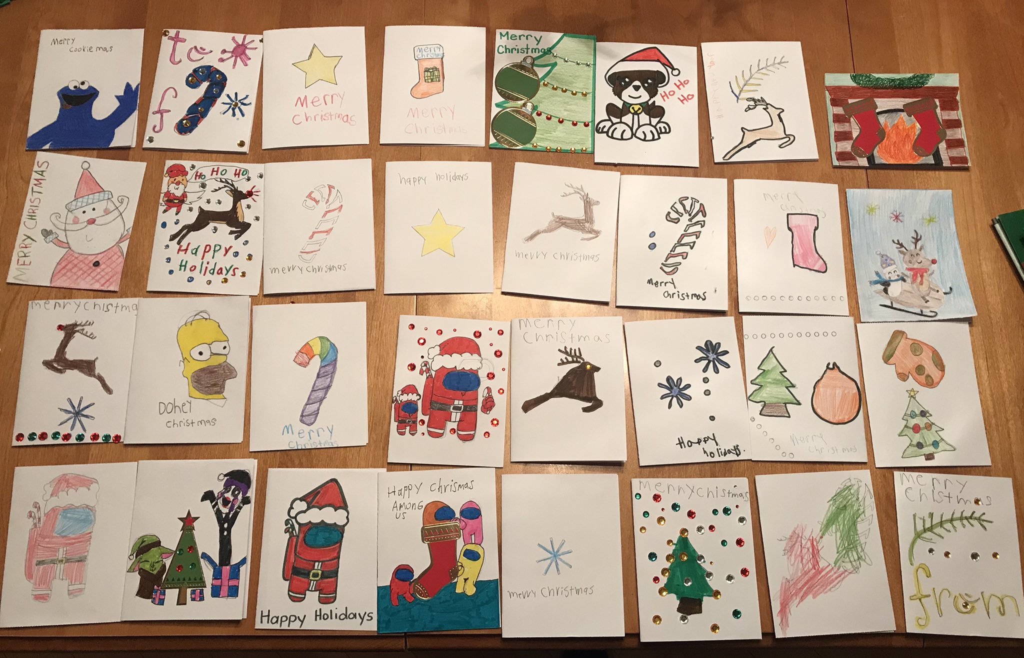 Kim Gadsdon on Twitter: "A preview of the Christmas cards made by ...