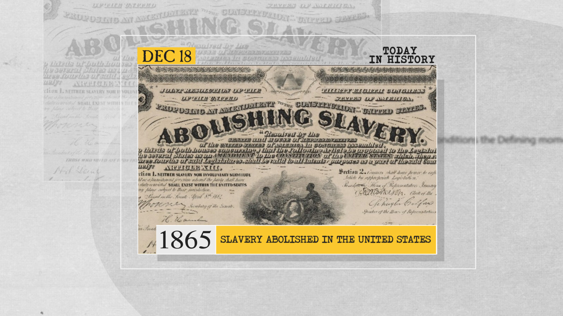 Slavery Abolished 1865