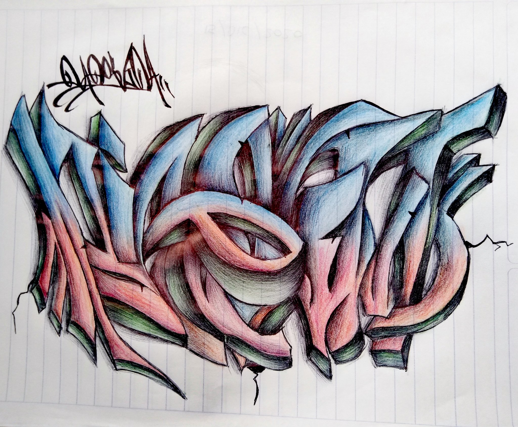 Bocetos De Graffitis En 3d