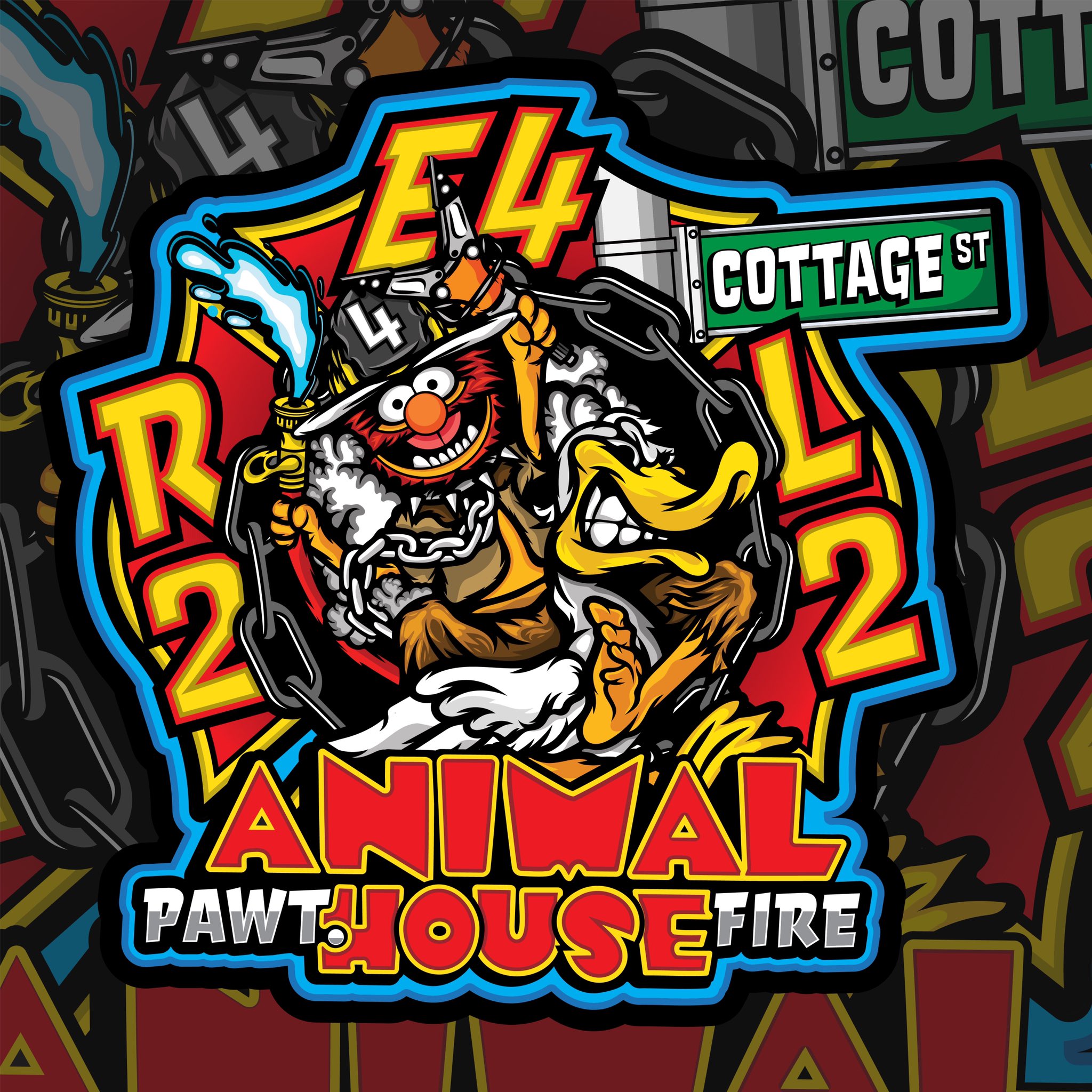 Dog House Fire Station Logo