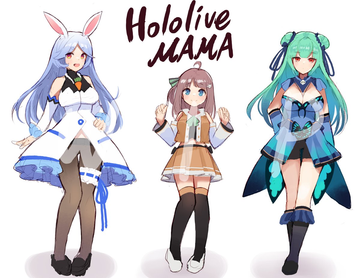 潤羽るしあ ,兎田ぺこら 「(WIP) hololive MAMA gen 1(? #hololivefan」|KobiKobiのイラスト