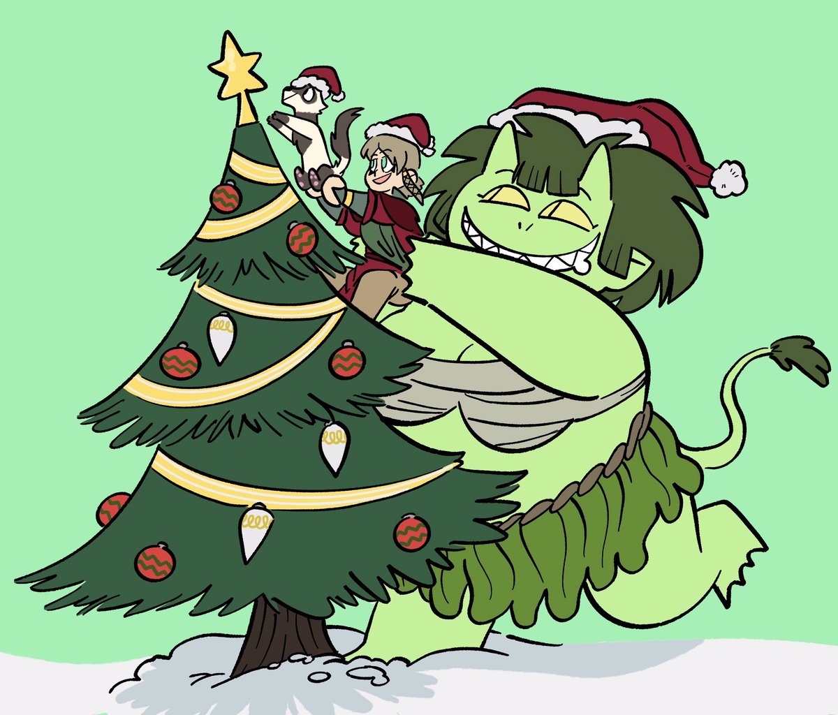 Happy Crossover Christmas @Darkhourgl」|Ronnie Bのイラスト