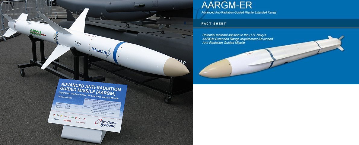 JSF on Twitter: "AGM-88E Advanced Anti-Radiation Guided Missile (AARGM) とAARGM-ER。F-35のウェポンベイ内に ...