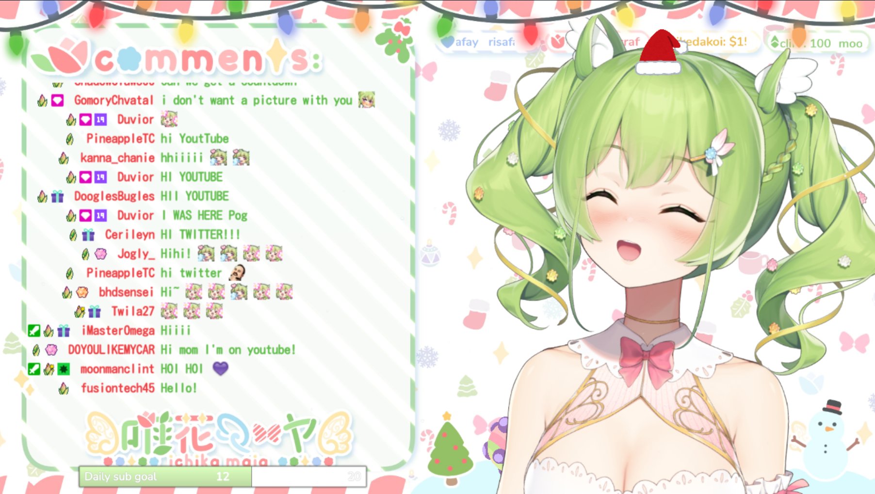 Maia 🌷 VTuber on Twitter: "🎁I made free moving holiday lights for everyone to use on stream or ...