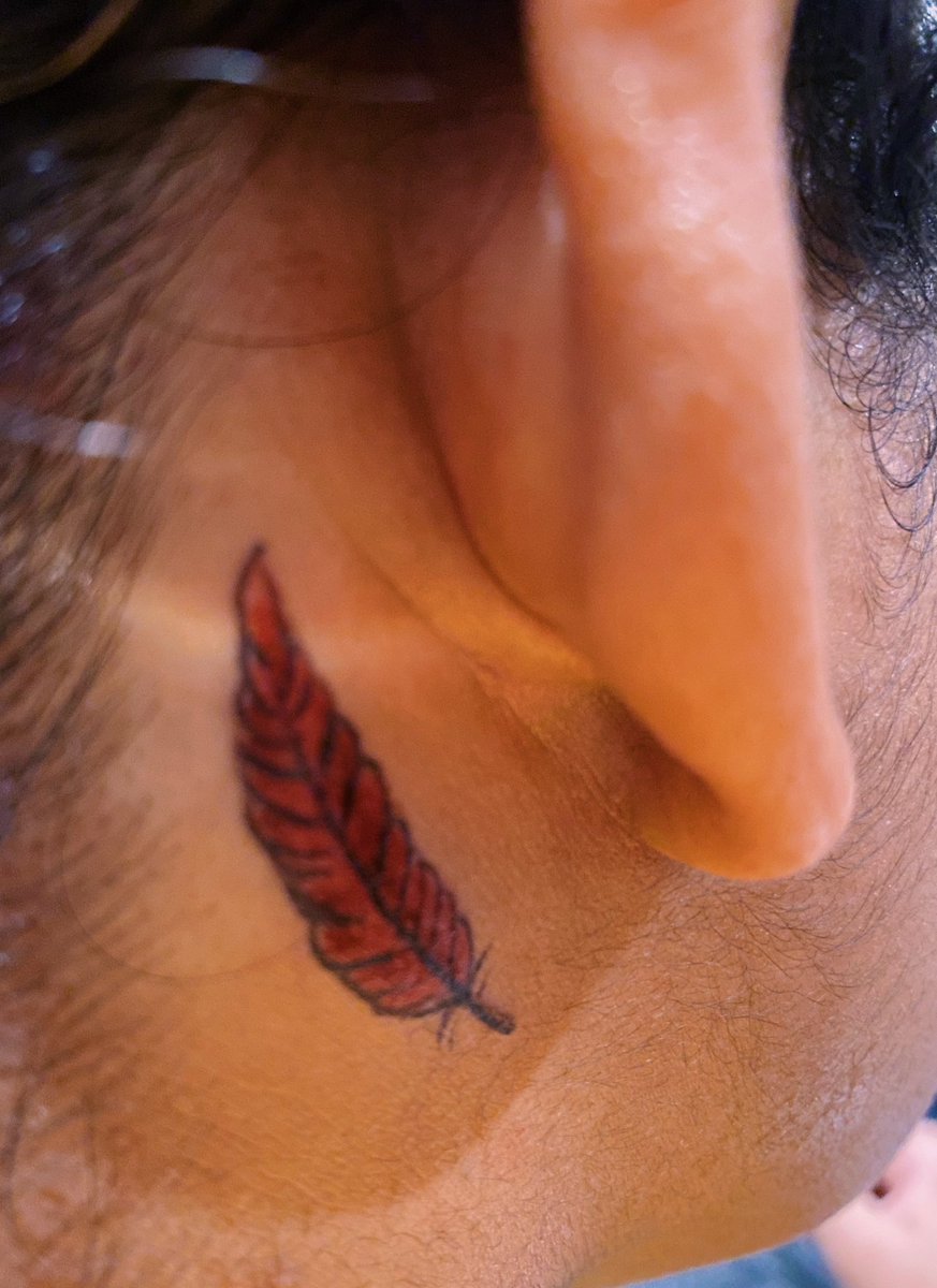 Cardinal Feather Tattoo