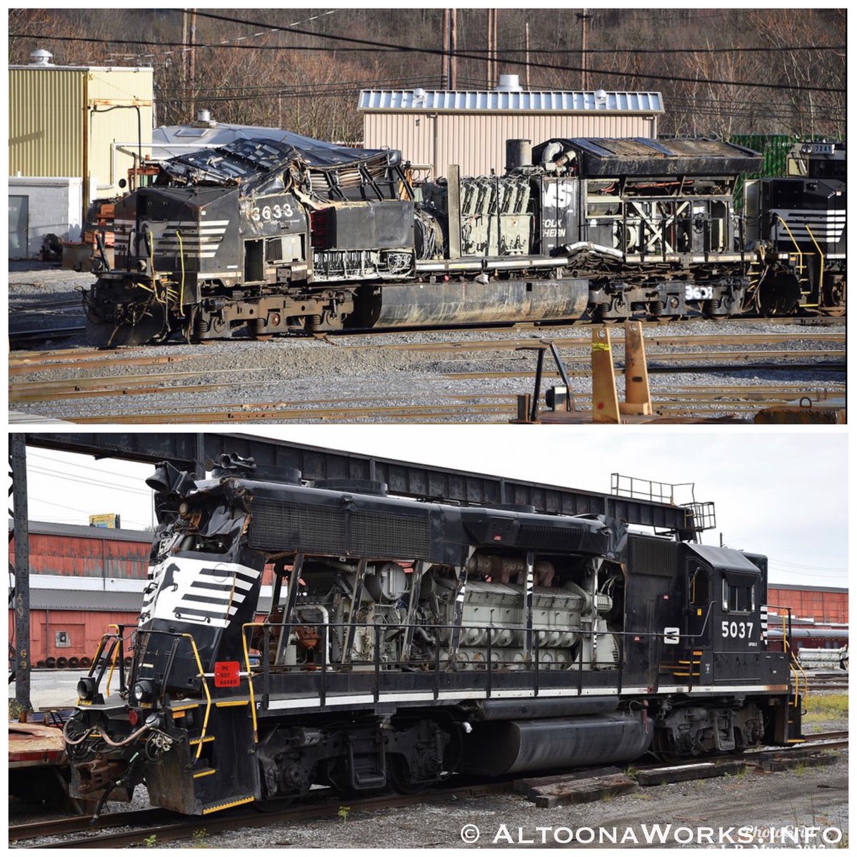 Norfolk Southern Roblox on Twitter: "they arent historic, 3633 was a fairly new ET44AC, and 5037 ...