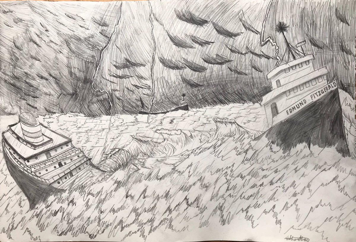 Edmund Fitzgerald Drawing