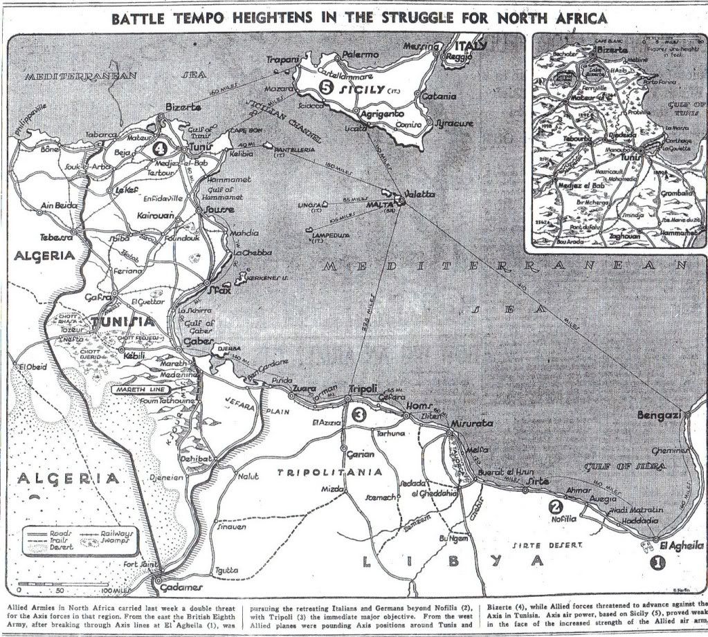 Axis forces in North Africa have retreated from Libya, after a brief ...