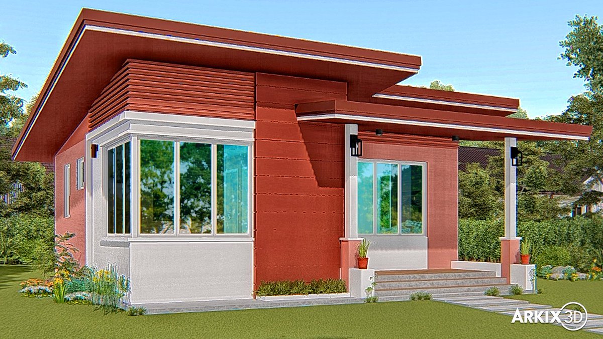 Modern Red Roof House