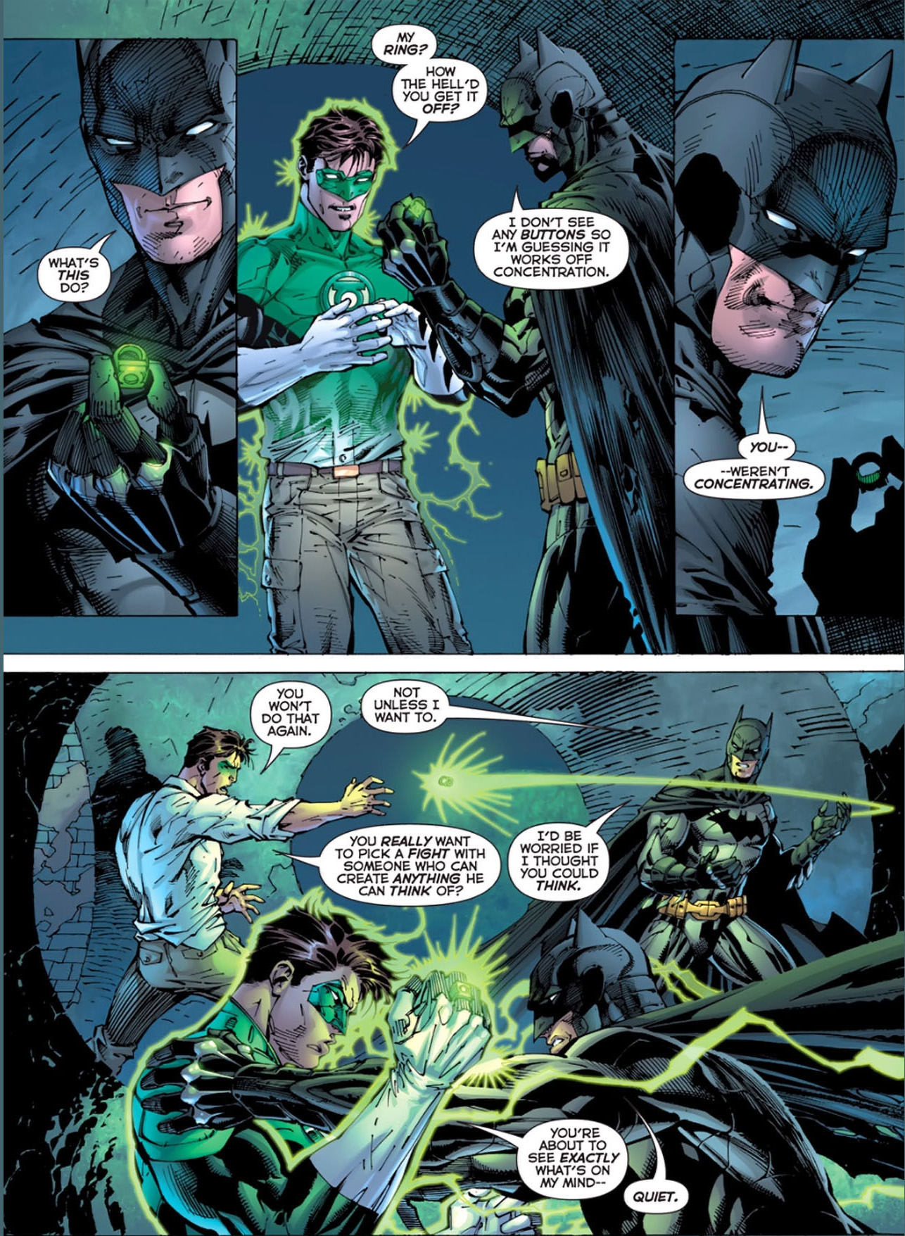 Batman With Green Lantern Ring