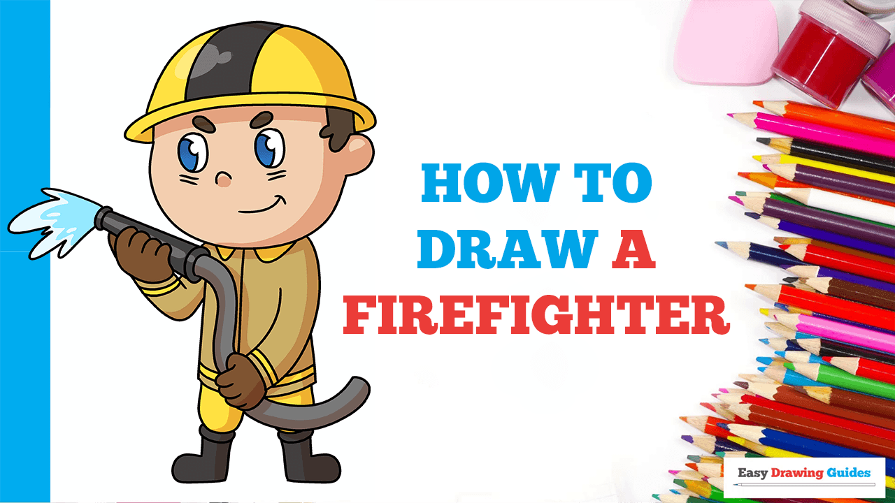 Firefighter Easy Drawing