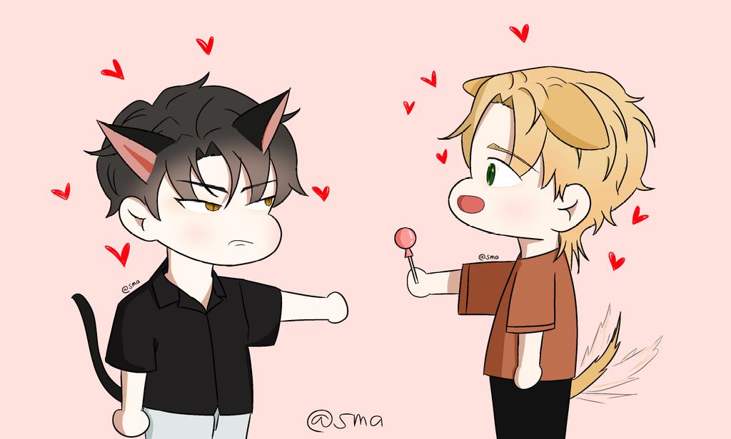sma_Taku's_hoe on Twitter: "Cain x Yahwi chibi fanart @studiozzu hope u see this😭…