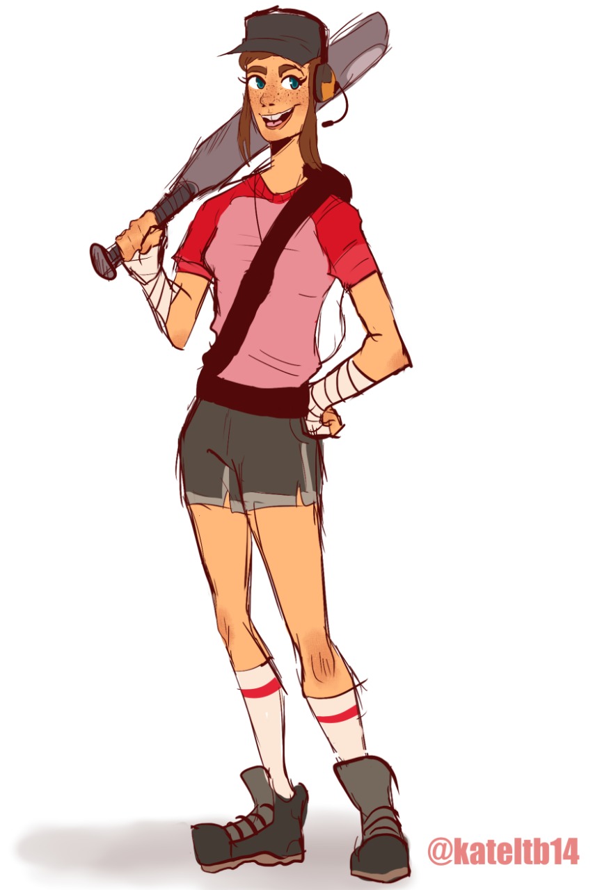 Female Tf2 Scout Fan Art