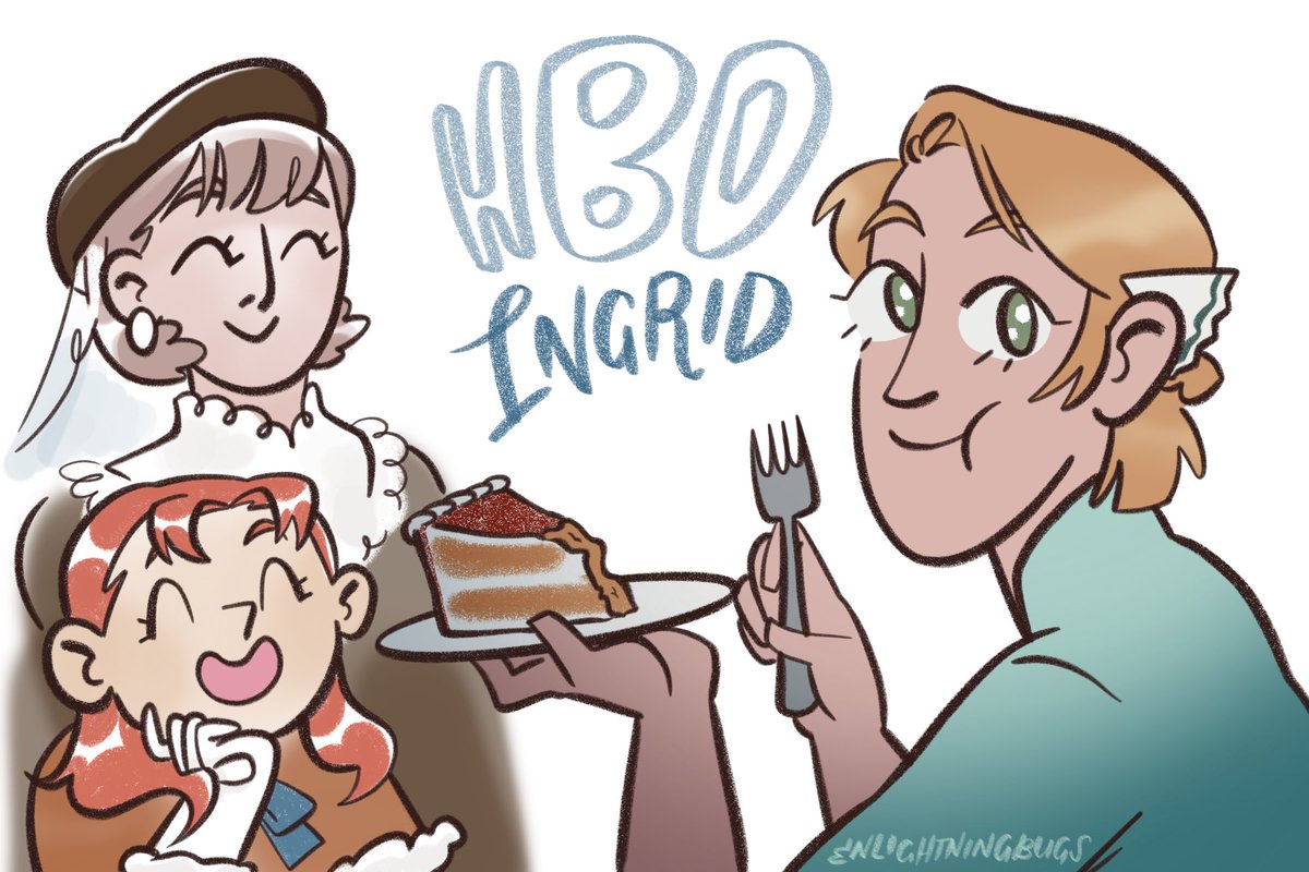 「Can't not draw Ingrid with food... #IngridBirthdayWeekend202」N ...