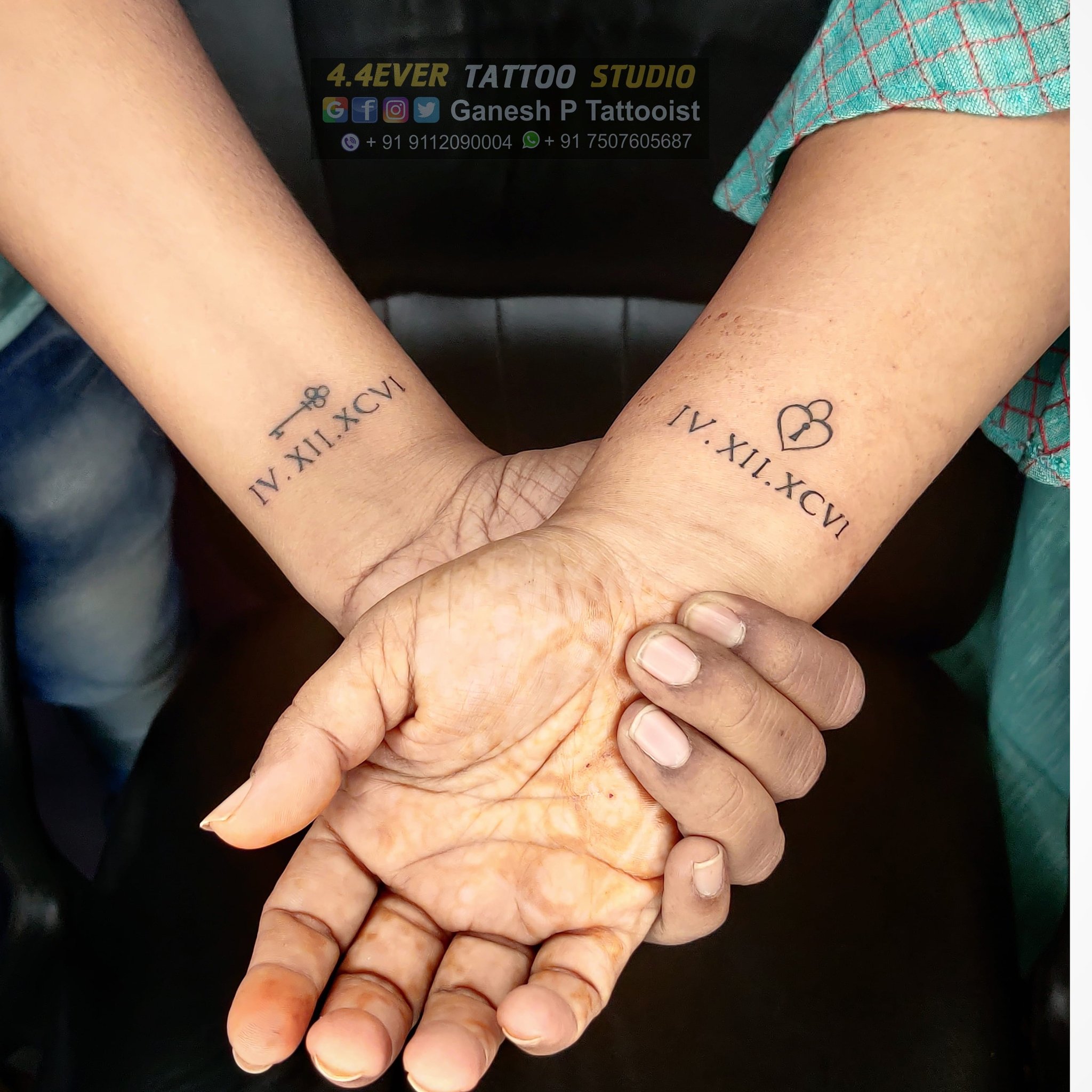 Vertical Date Tattoos