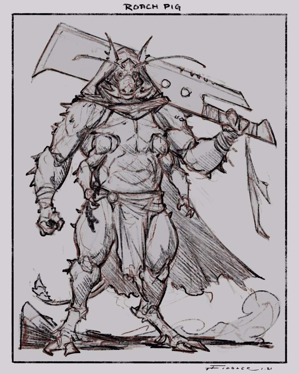 「Day 4 of Creatuanary! Roach Pig! With a little Sci-fi/ Fan」Taran Fiddlerの漫画