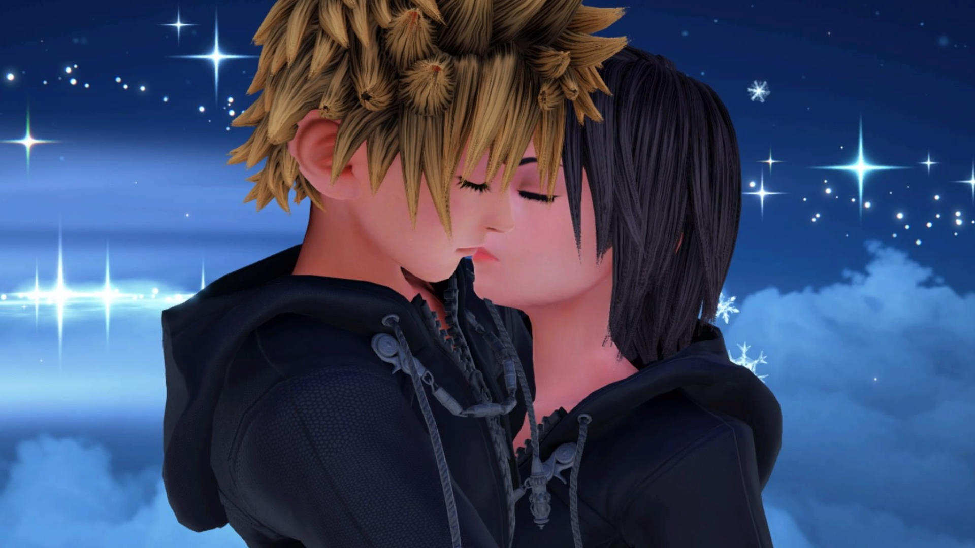 Kingdom Hearts Xion And Roxas Kiss