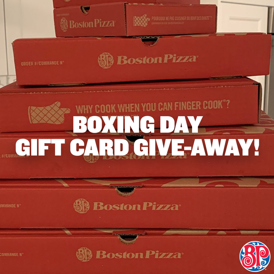 Boston Pizza on X The holiday fun hasn t stopped. Comment the best pizza you had from BP in 2020 for a chance to win a 100 gift card https t cdtJ838YAi X