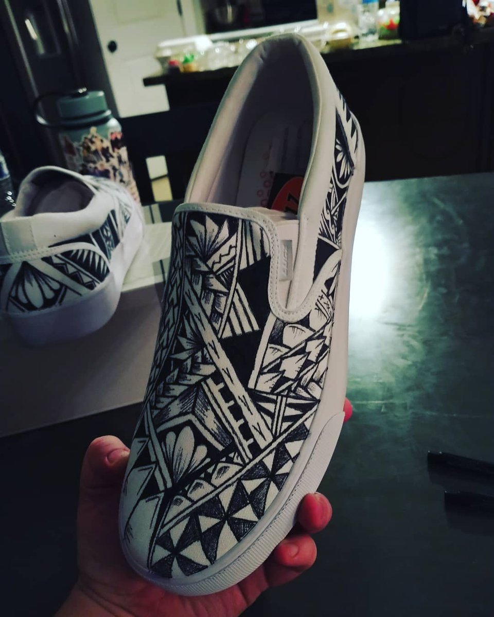 Samoan Tribal Designs On Shoes