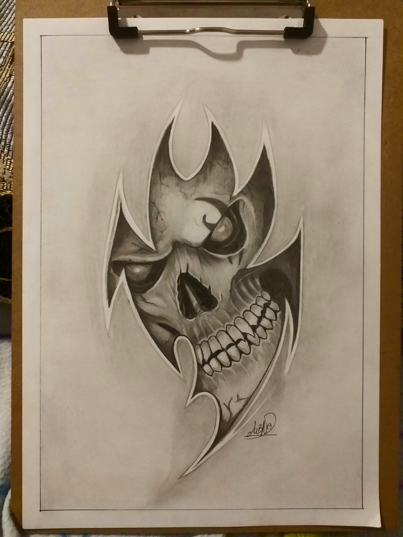 Dibujos A Lápiz De Calaveras Tribales Descarga Dibujo De Calavera En