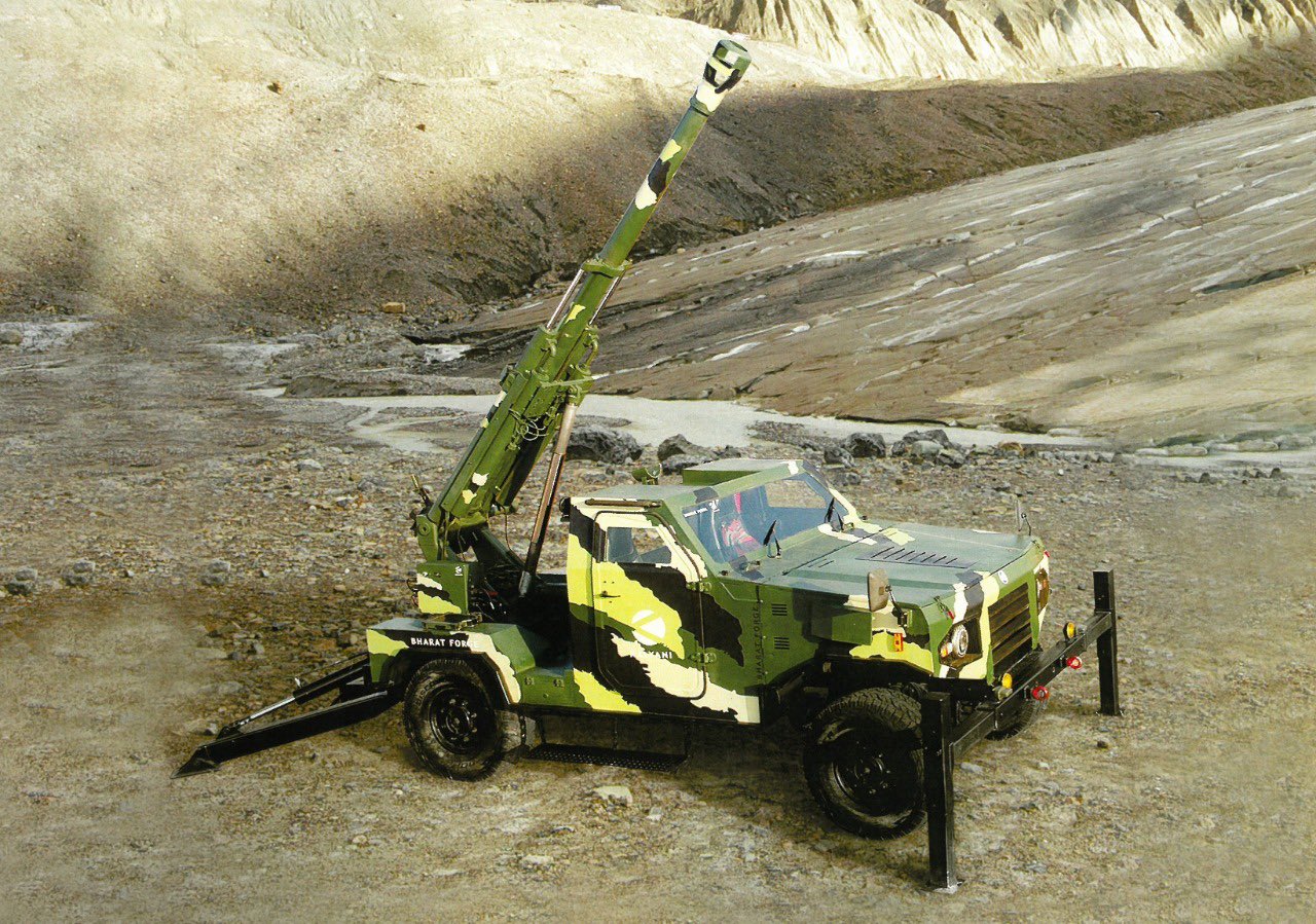 Defence Decode® on Twitter: "Kalyani Garuda V2 105x37mm Mounted artillery gun system with soft ...