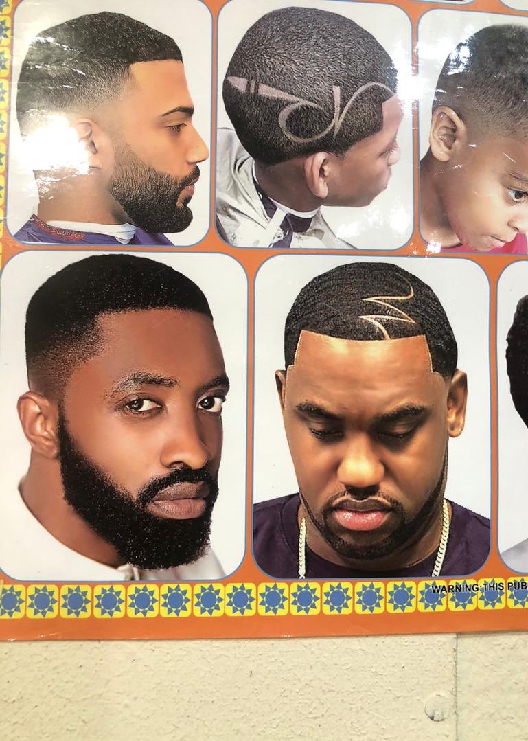 Black Men Barbershop Haircuts Poster