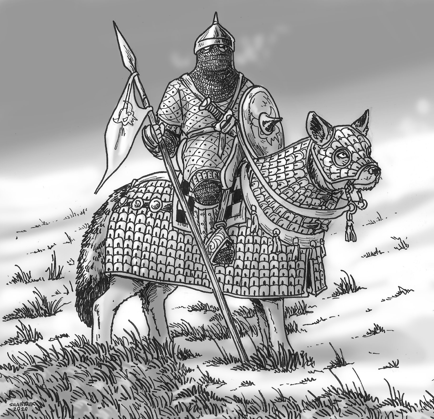 Warg Riders Drawings