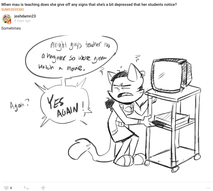 「More Curiouscat questions - Arza/Stacy edition 」JoshDamn BUY THE MAU ...