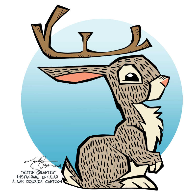 Cute Jackalope Cartoon