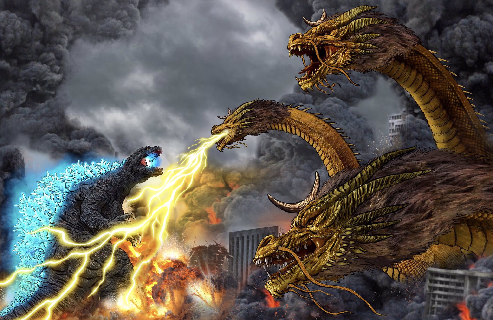 Godzilla Vs King Ghidorah Wallpaper