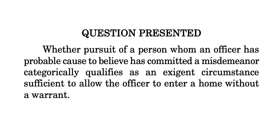 Exigent Circumstances Exception