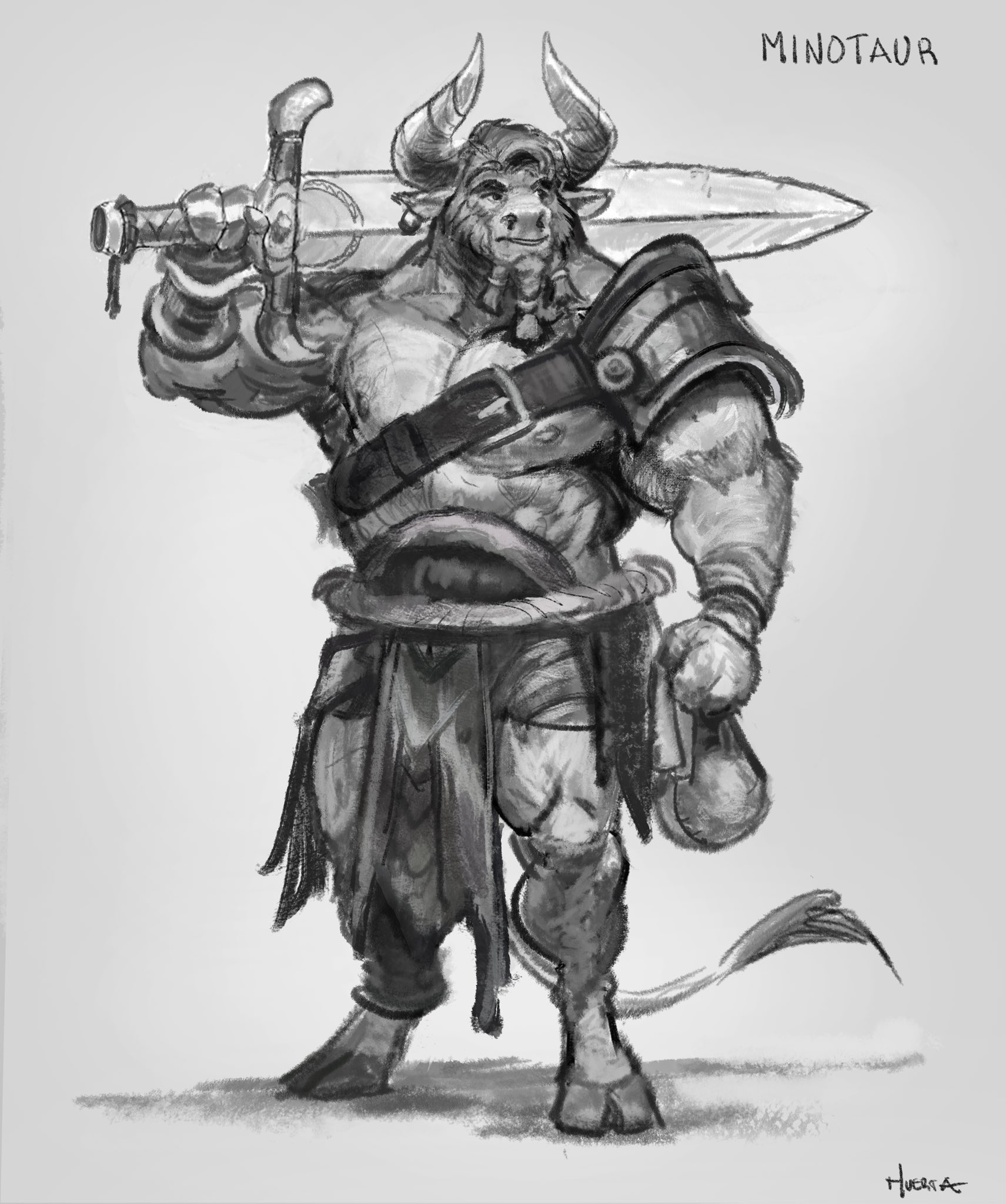 Minotaur Warrior Drawing Minotaur Warrior [Portal]
