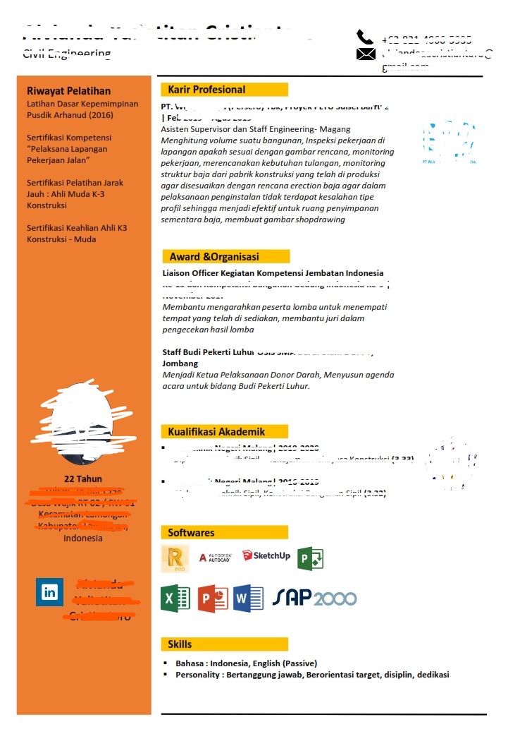 BACA RULES (s.id/worksfess) on Twitter: "halo kak mau tanya soal work! template cv kan ada kolom ...