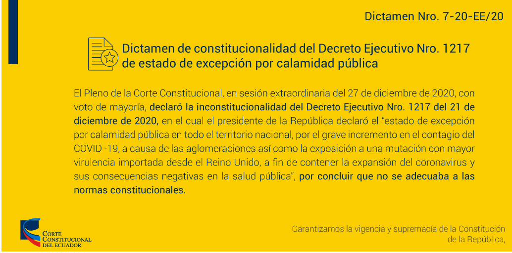 Corte Constitucional De Ecuador Declaró Inconstitucional El Régimen De