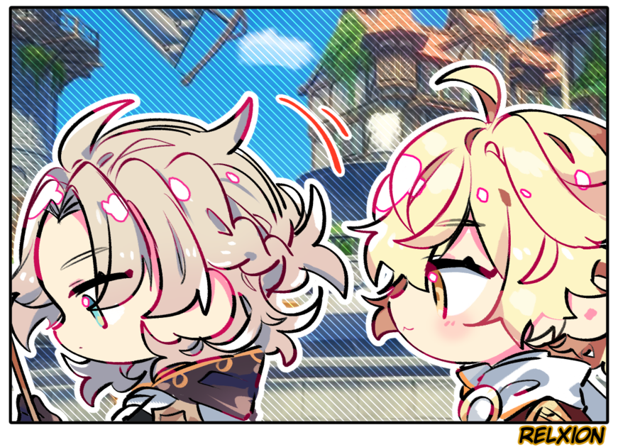 「Drunk Aether🍷🍾 #Genshin_Impact #genshinimpactfanart 」Xion @ working on comms!の漫画