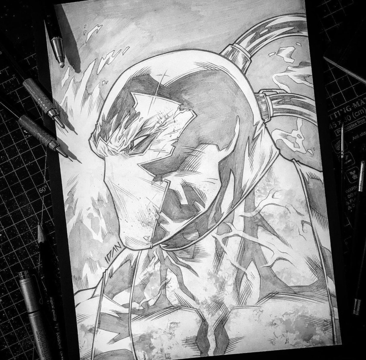 Bane Drawing In Pencil