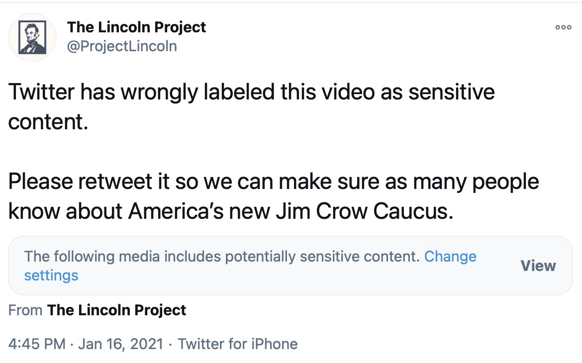 The Lincoln Project on Twitter: