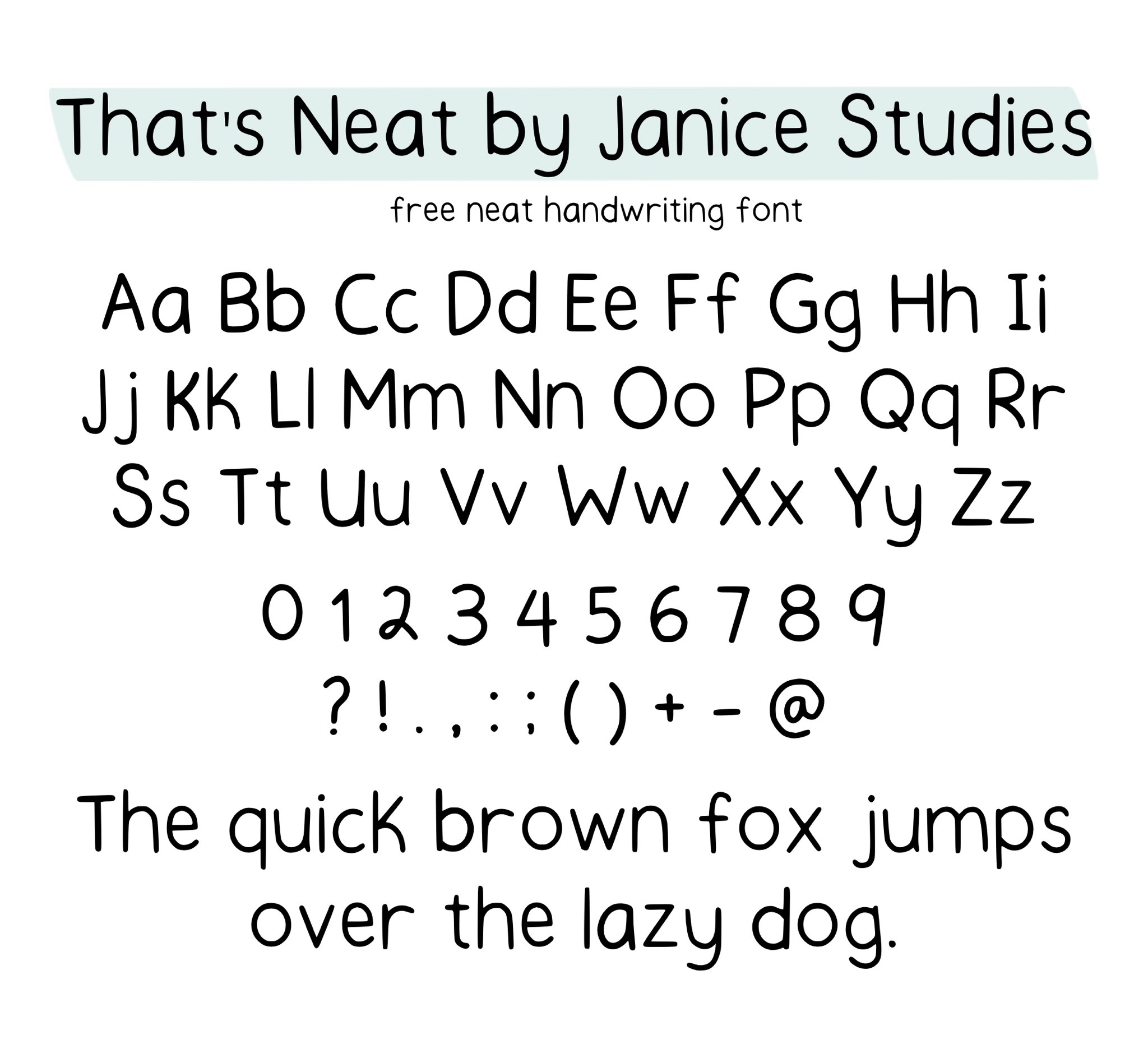 Neat Handwriting Font