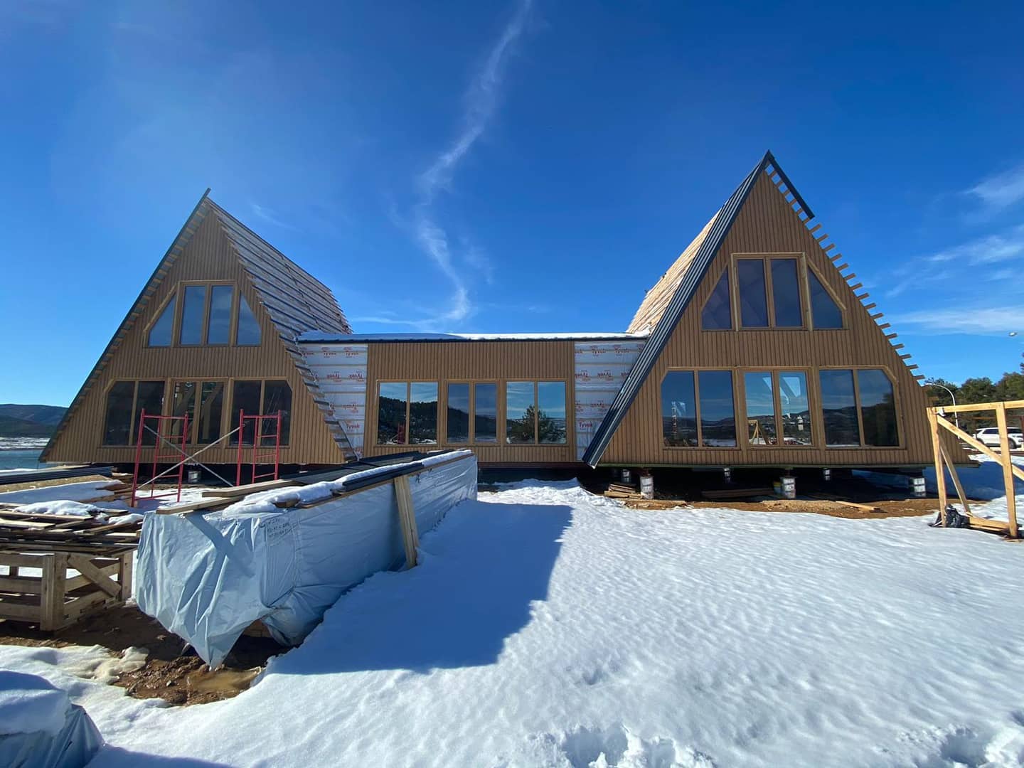 Double A Frame Cabin With Roof