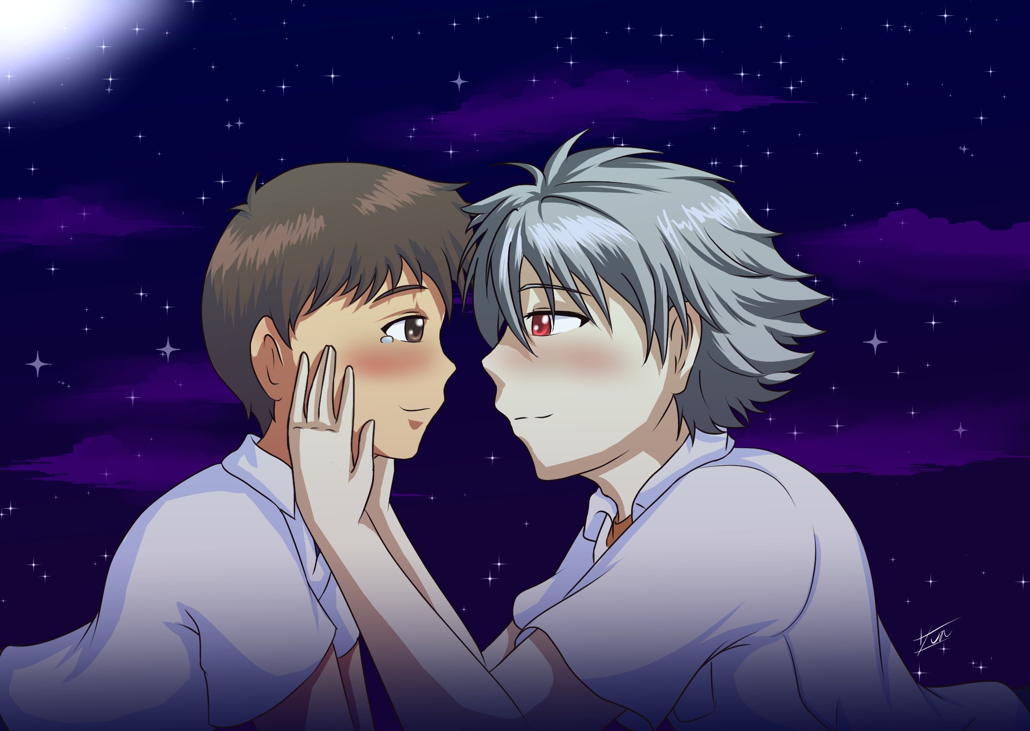 Kaworu Nagisa And Shinji Ikari