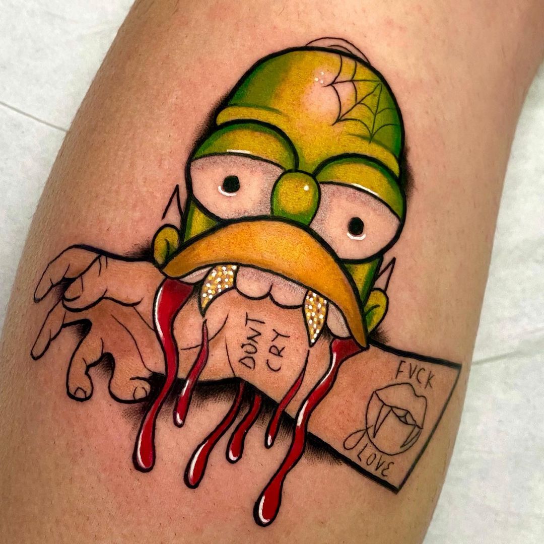 Homer Simpson Zombie Tattoos Noir Homer | The Simpsons: Tapped Out