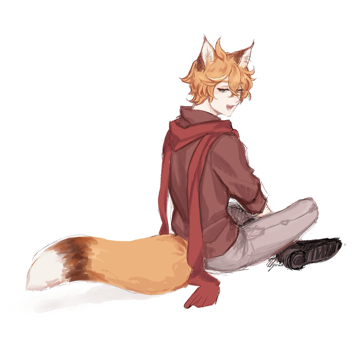 タルタリア(原神) 「Childe... Dumb fox 」|Mewtonのイラスト