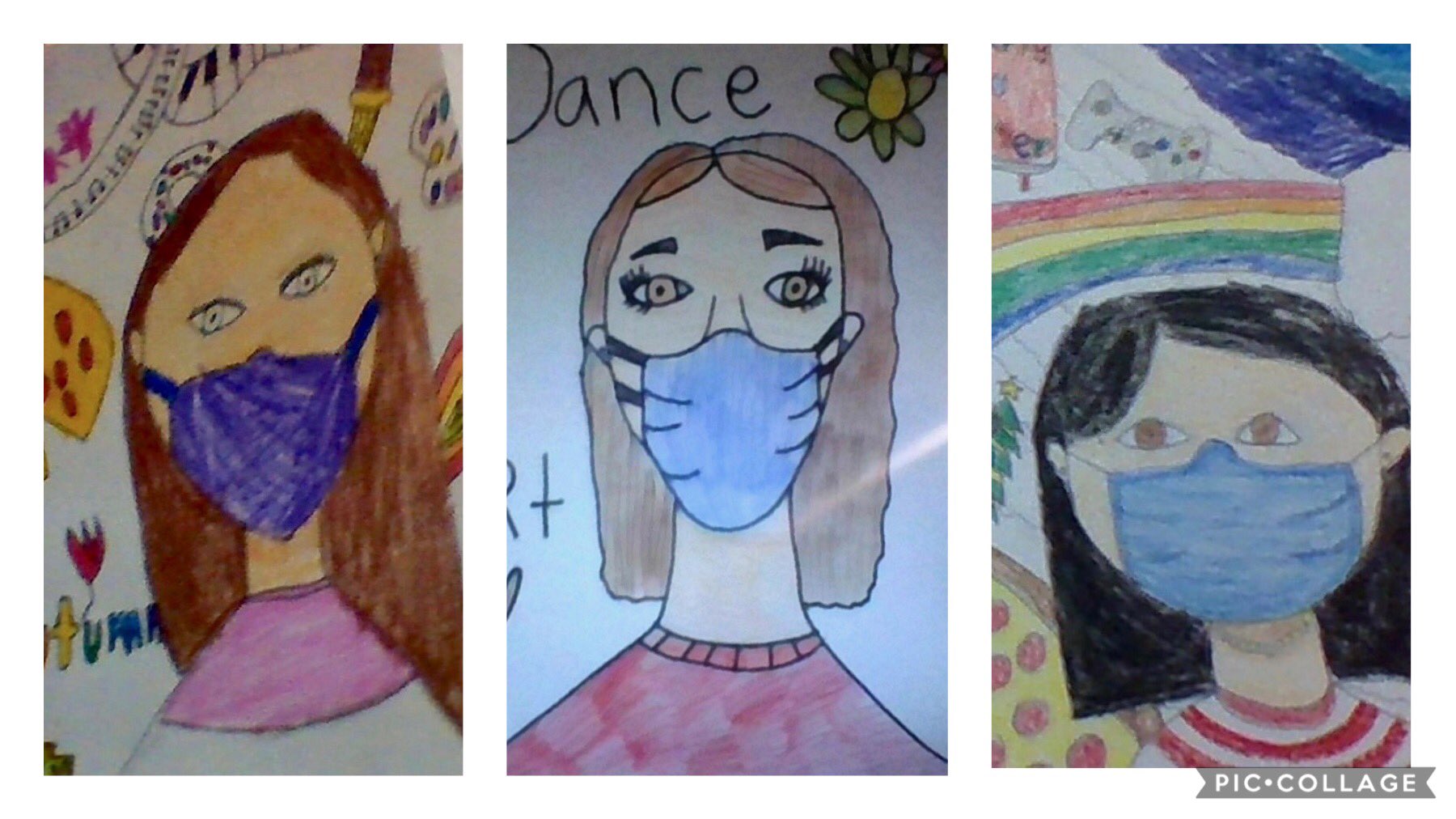 Michelle Brady on Twitter: "Third grade self portraits during a ...