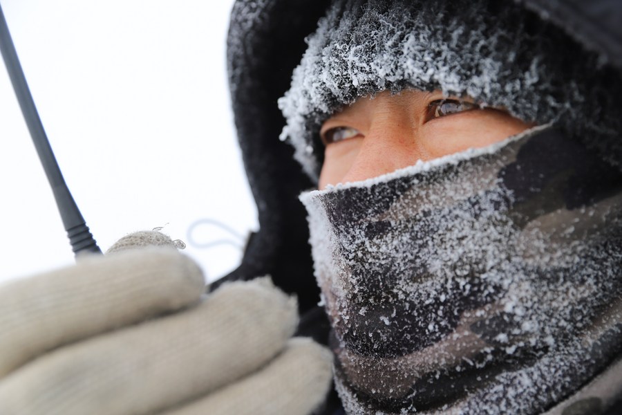 Salute to those work outdoors in the extreme cold as a strong cold wave ...