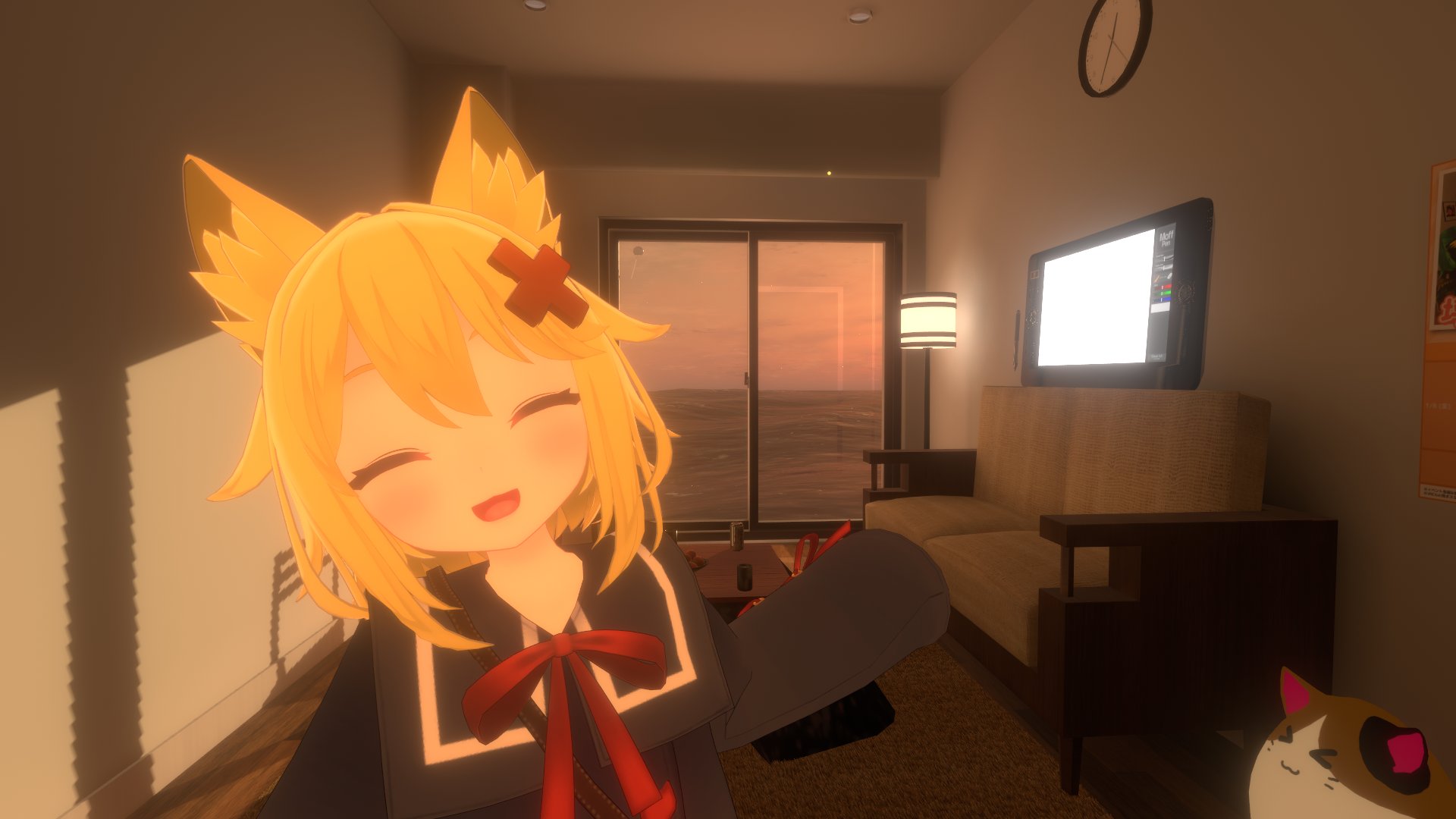 Charlotte(シャル) @VRchat on Twitter: "【ワールド紹介】"Yayoichan House" こんな自室が欲しかった…。あたたかな陽に照らされて、きらめく海を眺め ...