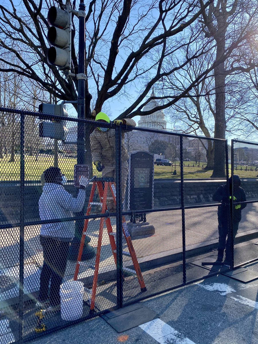 Oh. Fencing going up around the Capitol *this morning.* | Rick Maese ...